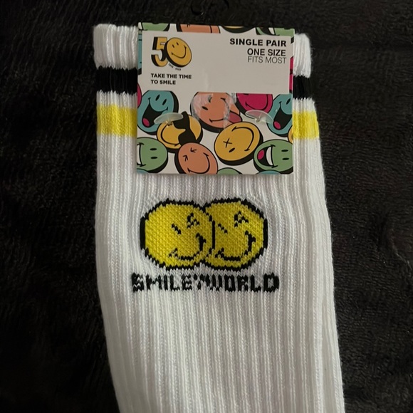 Smiley World | Other | Smiley Neon Adult Socks | Poshmark
